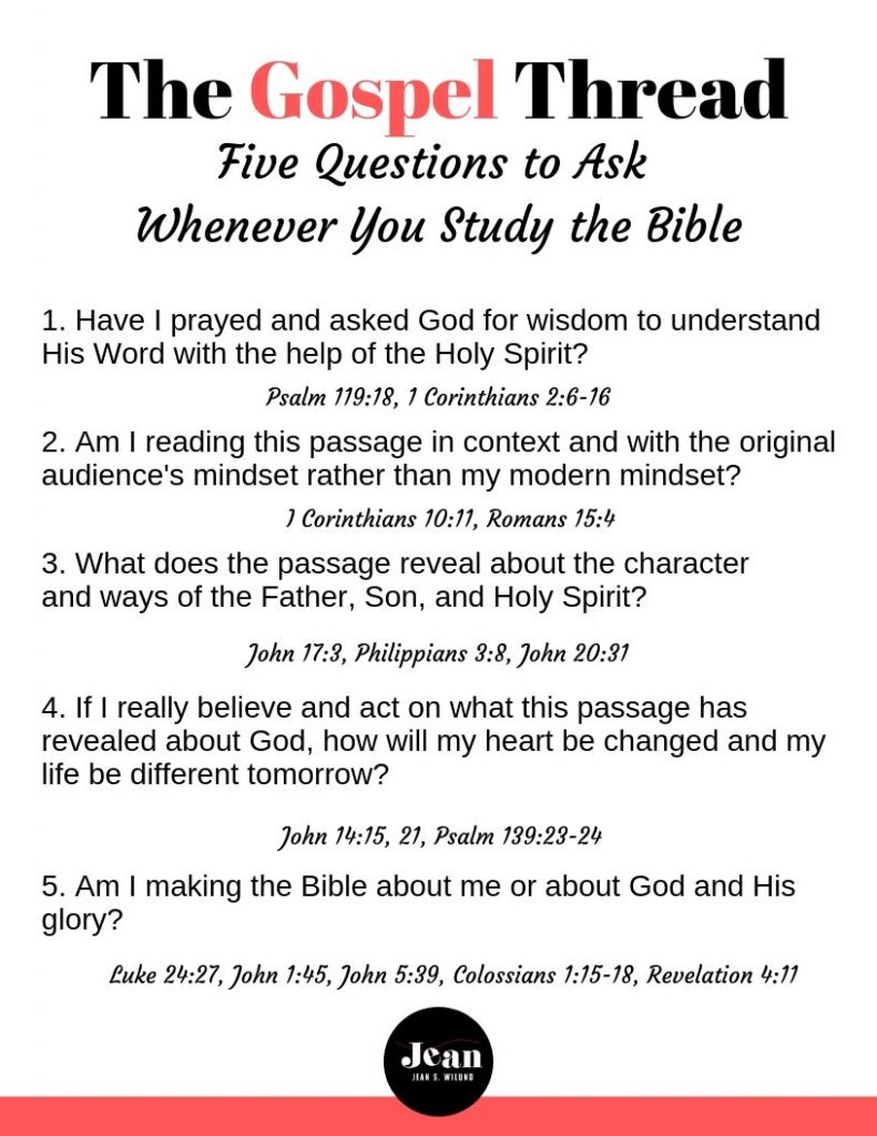 Five Questions to Ask Whenever You Study the Bible - Jean Wilund ...
